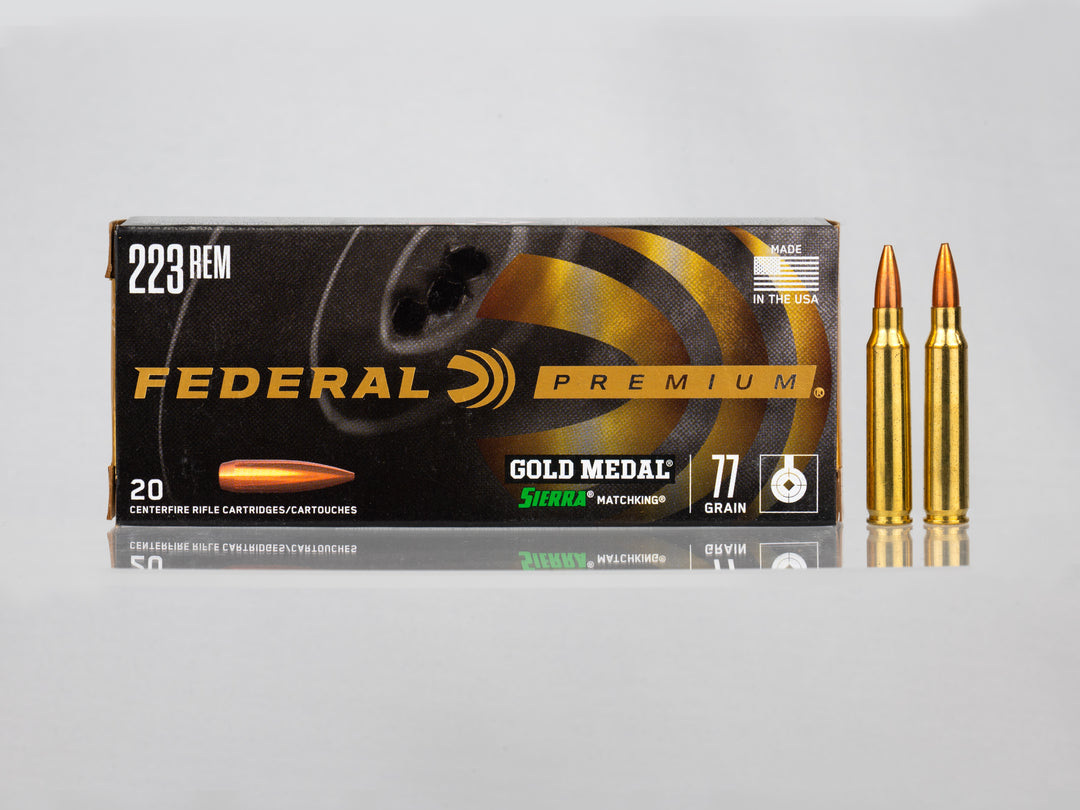 FEDERAL GOLD METAL MATCH c.223 REM 77GR SIERRA MATCHKING BTHP – FH ...